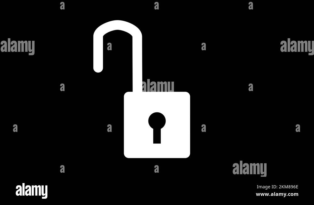 Lock Icon - Lock and Unlock Position Animation Stock Video Footage - Alamy