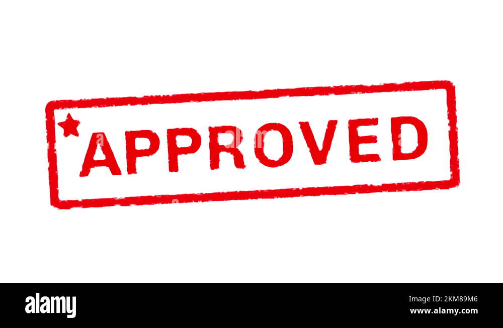 Approved Stamp effects Animation on White Background and Green Screen ...