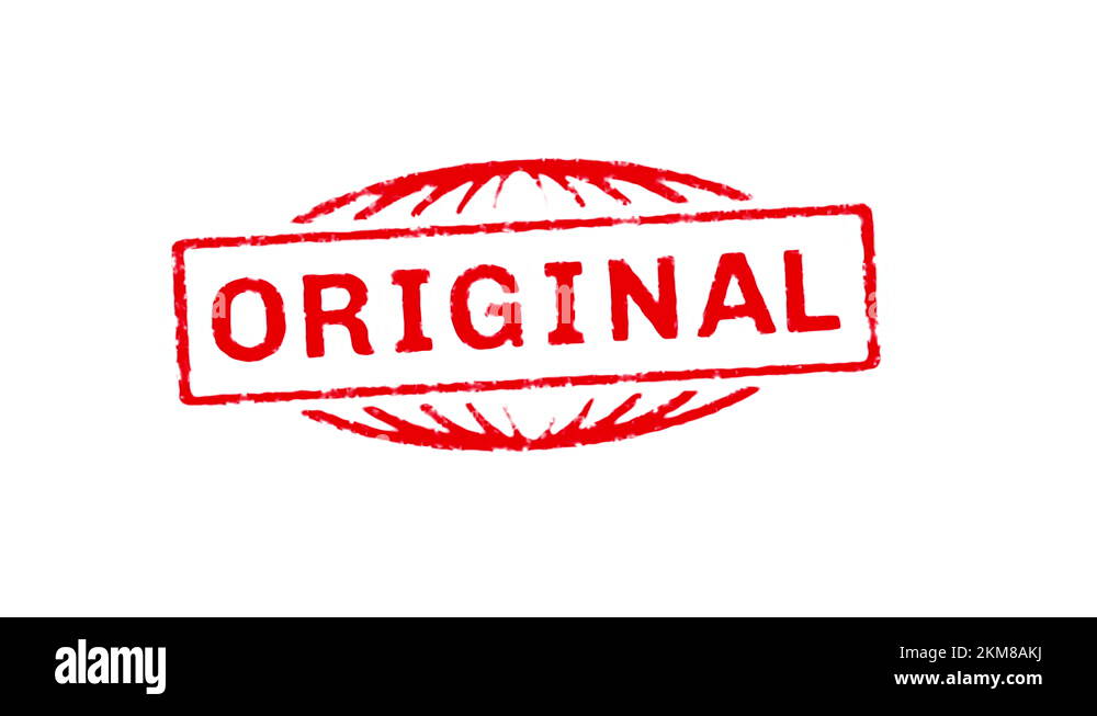 Original Text Stamp effects Animation on White Background and Green ...