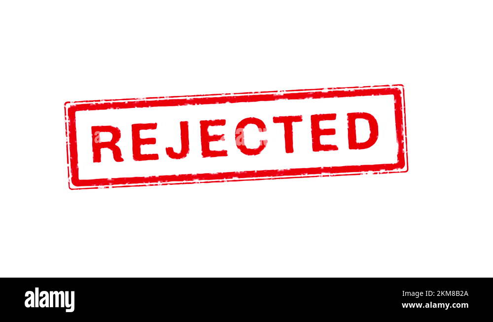 Rejected Text Stamp effects Animation on White Background and Green ...
