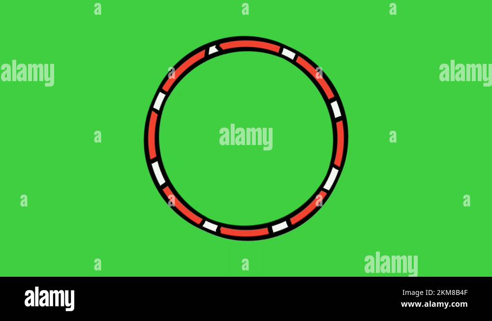 Rotating circle border animation on green screen. chroma key,flat 4k ...