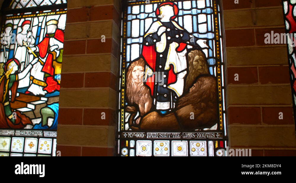 Stained Glass Windows in St Mary's Church Ealing Showing Lions and ...
