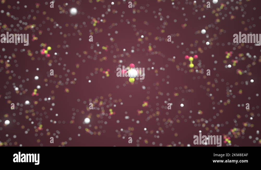 Sodium thiosulfate molecule. Molecular model. Looping seamless 3d ...