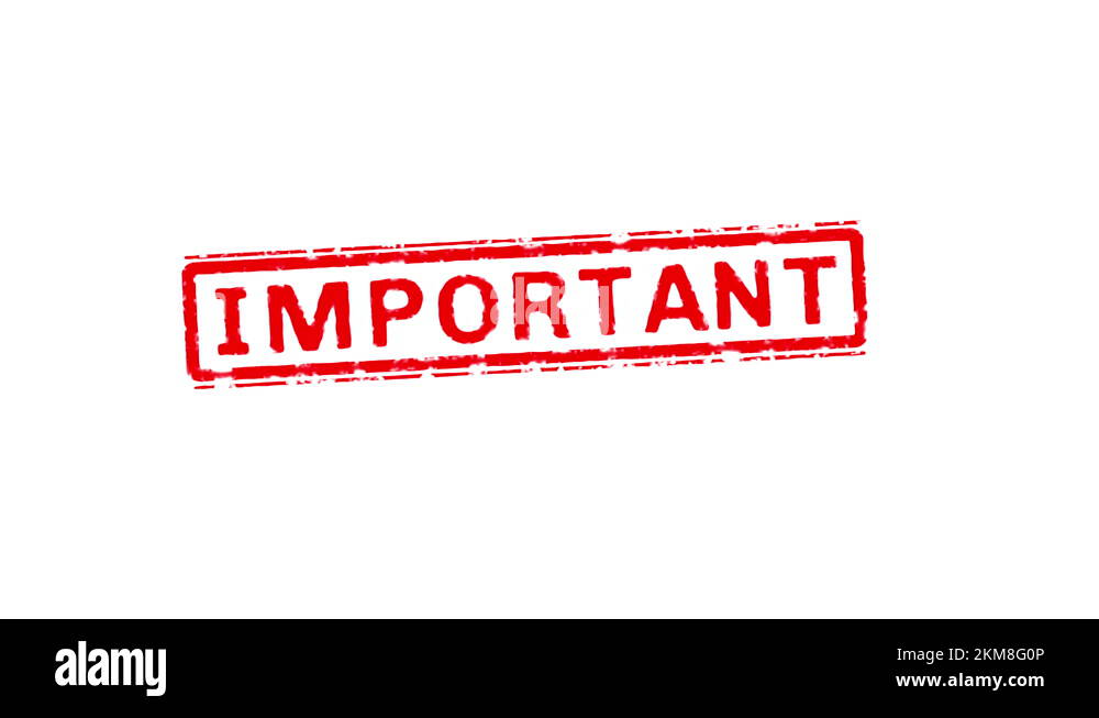 Important Text Stamp effects Animation on White Background and Green ...