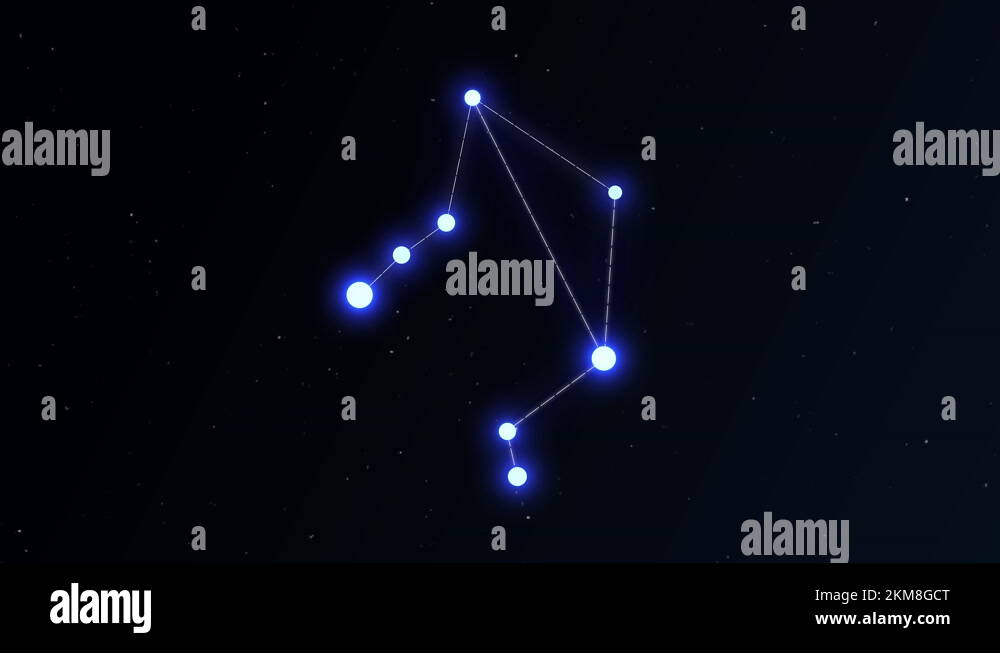 Libra Constellation Zodiac Sign Animation on Space Star Background ...