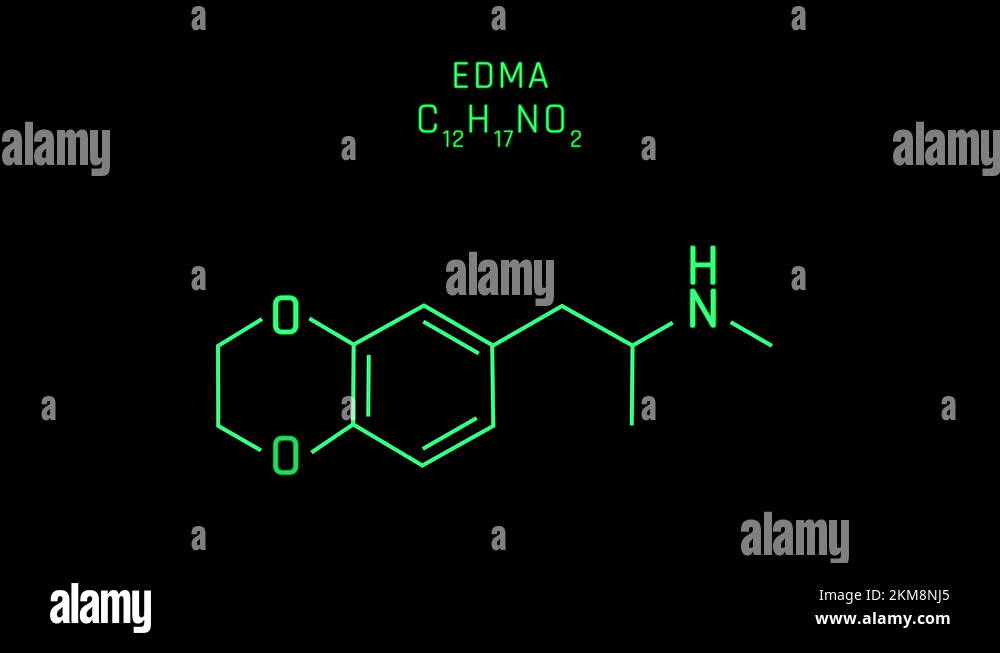 EDMA or 34-Ethylenedioxy-N-methylamphetamine Molecular Structure Symbol ...