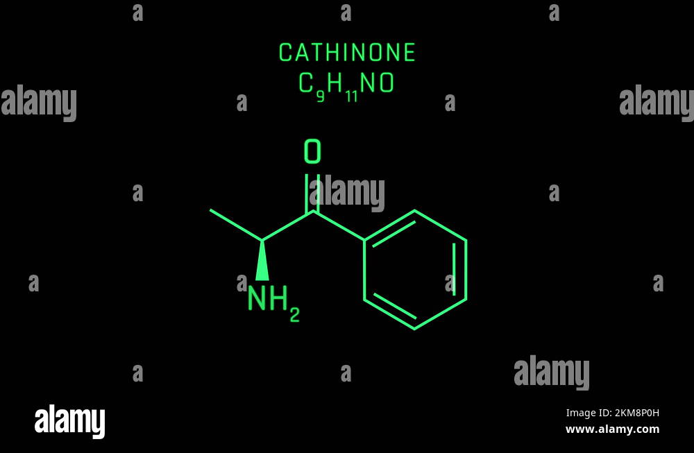 Cathinone also known as benzoylethanamine Molecular Structure Symbol ...