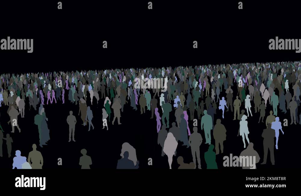 A crowd of people animation. Infographics. 4K 3840x2160 Stock Video ...