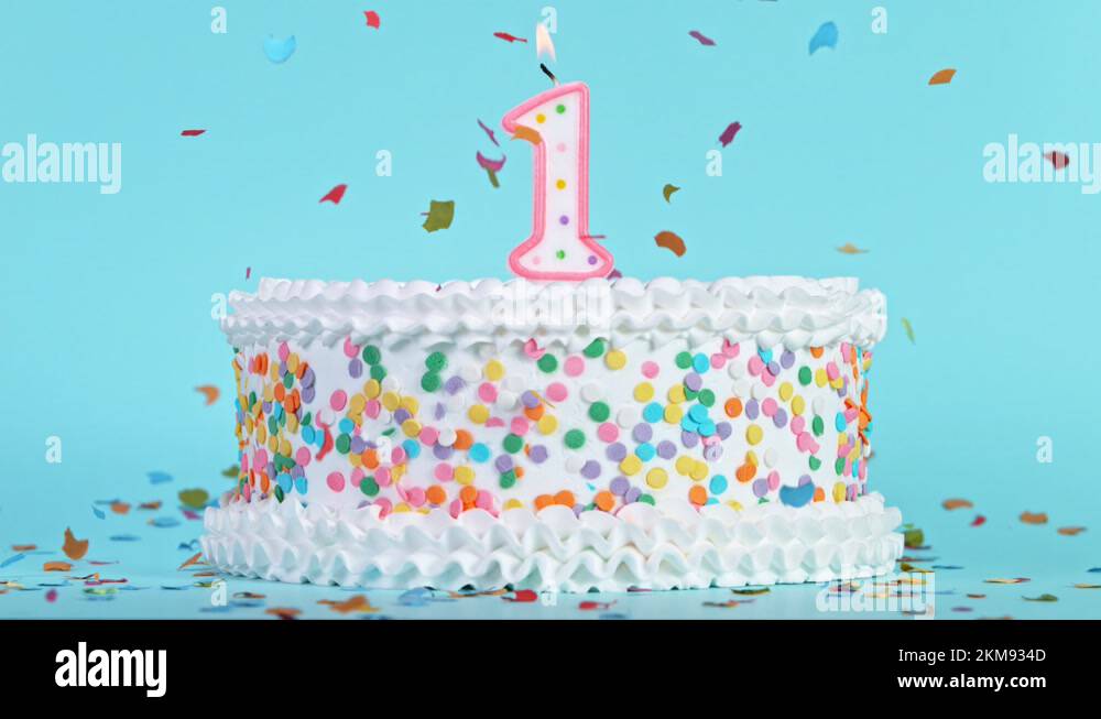 Birthday cake food number 1 candle Stock Videos & Footage - HD and 4K ...