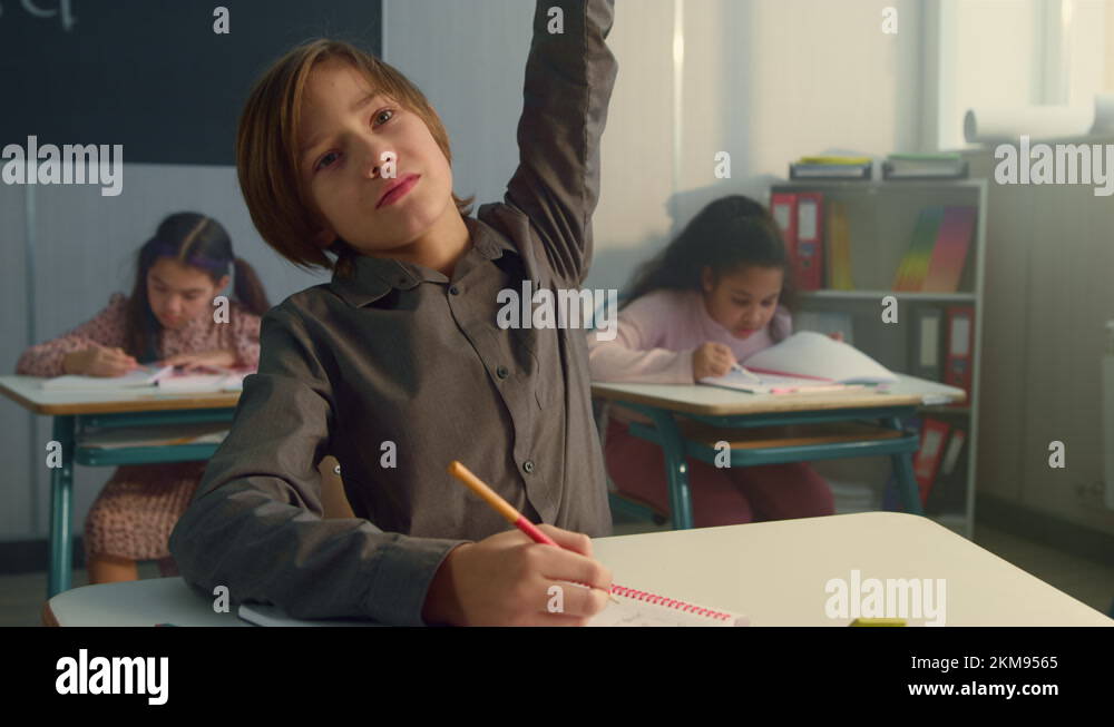 Boy student raising hand Stock Videos & Footage - HD and 4K Video Clips ...