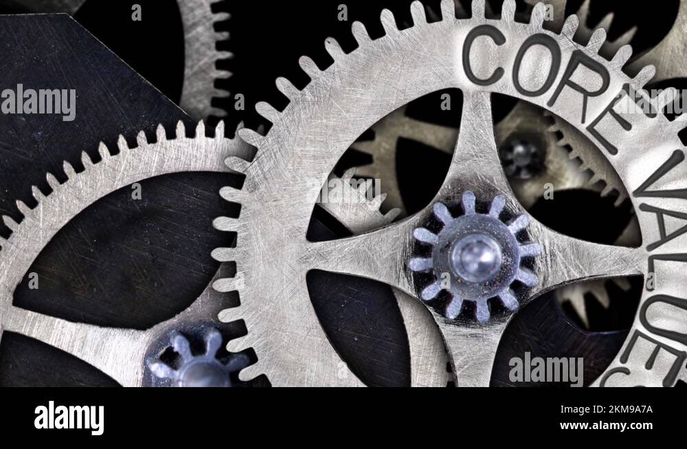 Tooth Wheels with Core Values Concept Stock Video Footage - Alamy