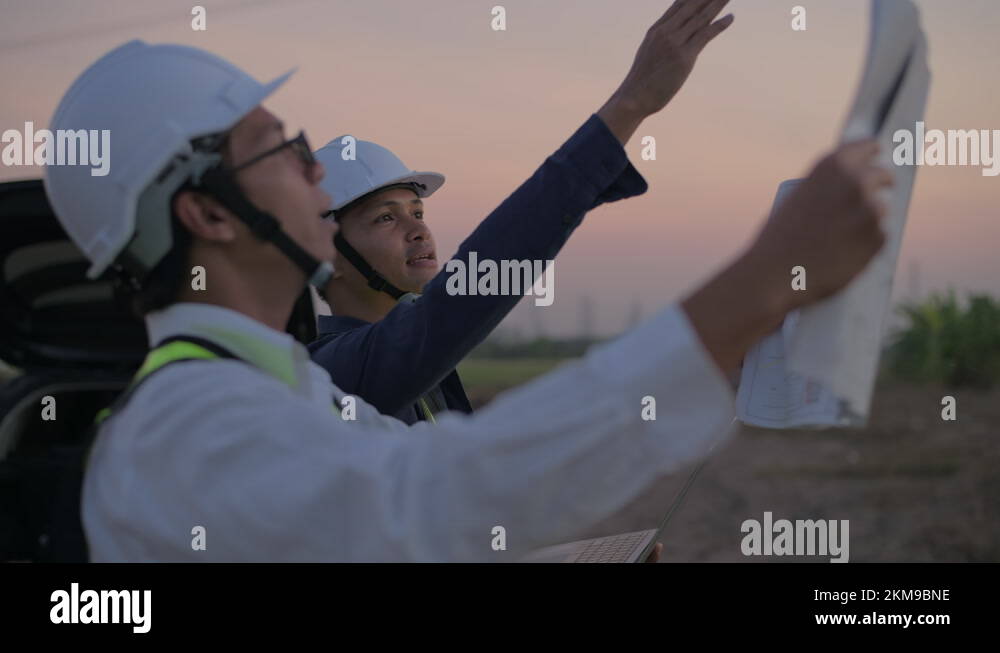 Engineer concept of 4k Resolution. Employees are planning together at ...