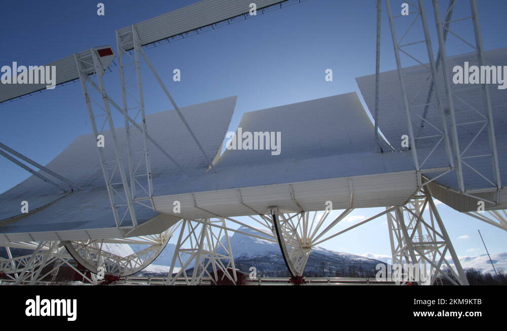 EISCAT, time lapse of a polar research station radar in Tromsø, Norway ...