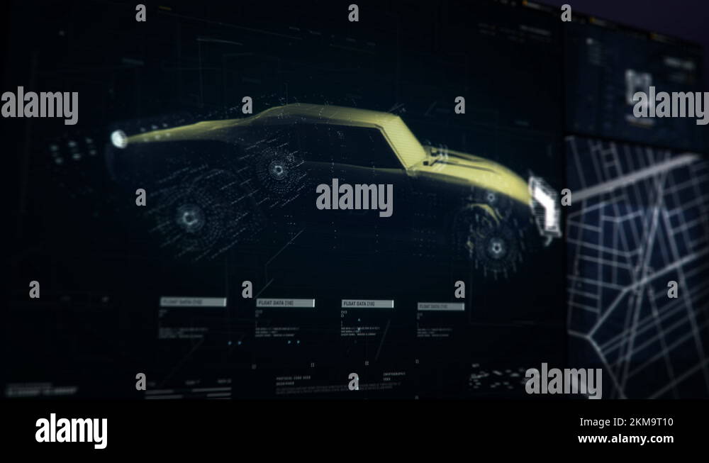 Surveillance Over Target In City In Modern Ai Software With X-Ray ...
