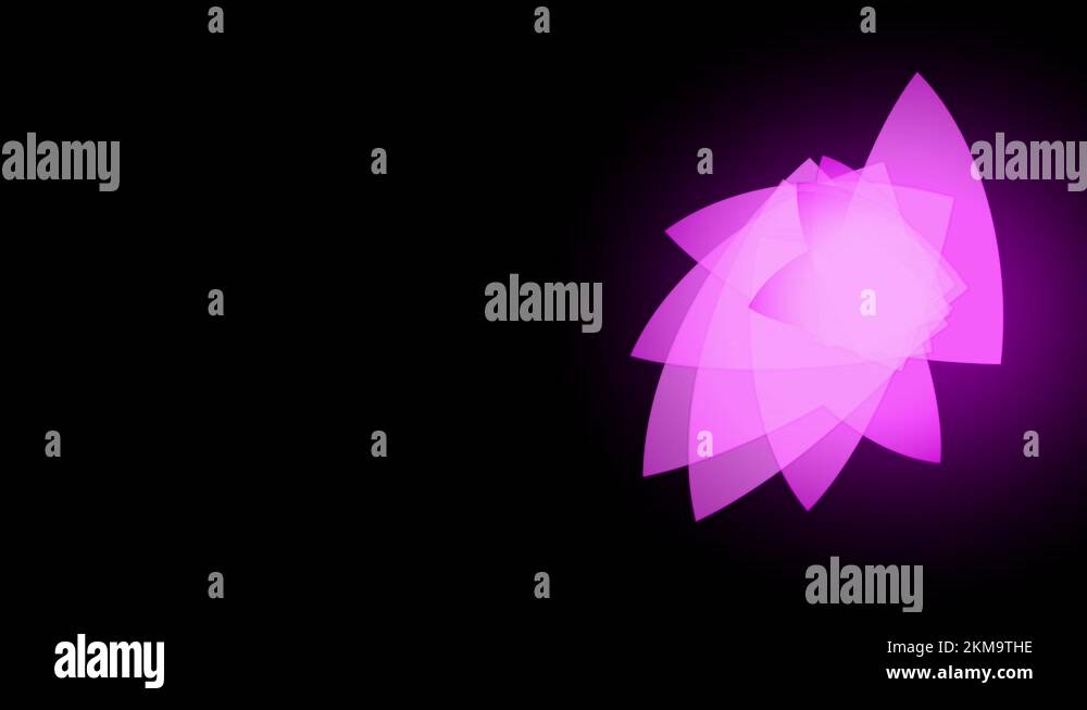 Pink color sphere parts in a continuous loop animation overlapping each ...