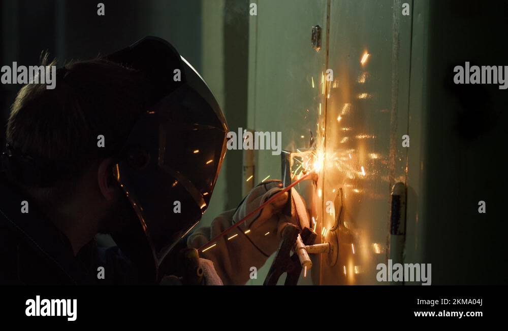 Welder working sparks flying Stock Videos & Footage - HD and 4K Video ...