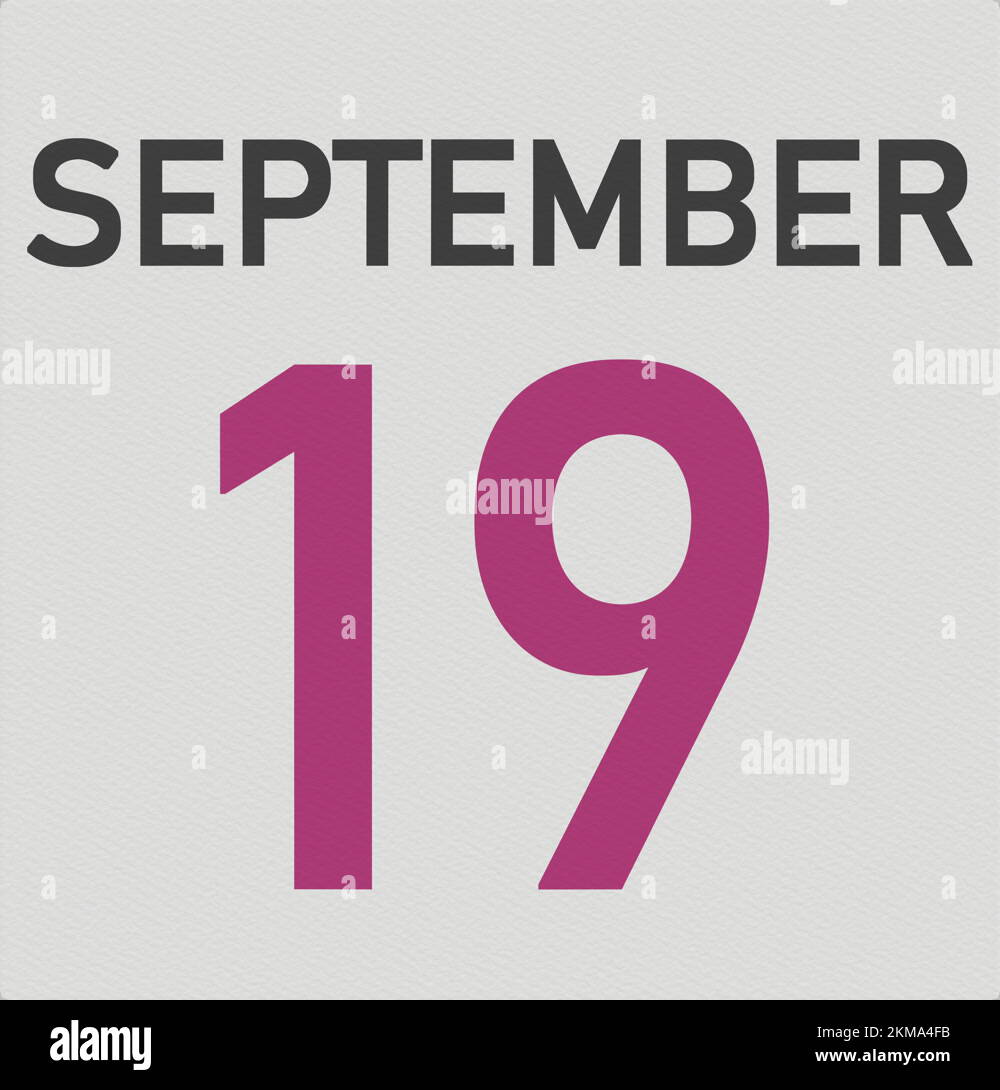 September 20 date behind crumpled paper page of a calendar, 3d ...