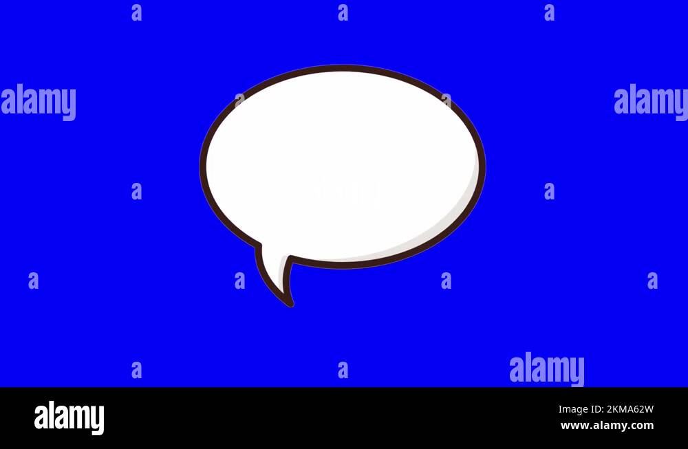 ANIMATION - Dialogue bubble for speech in different shapes, blue ...
