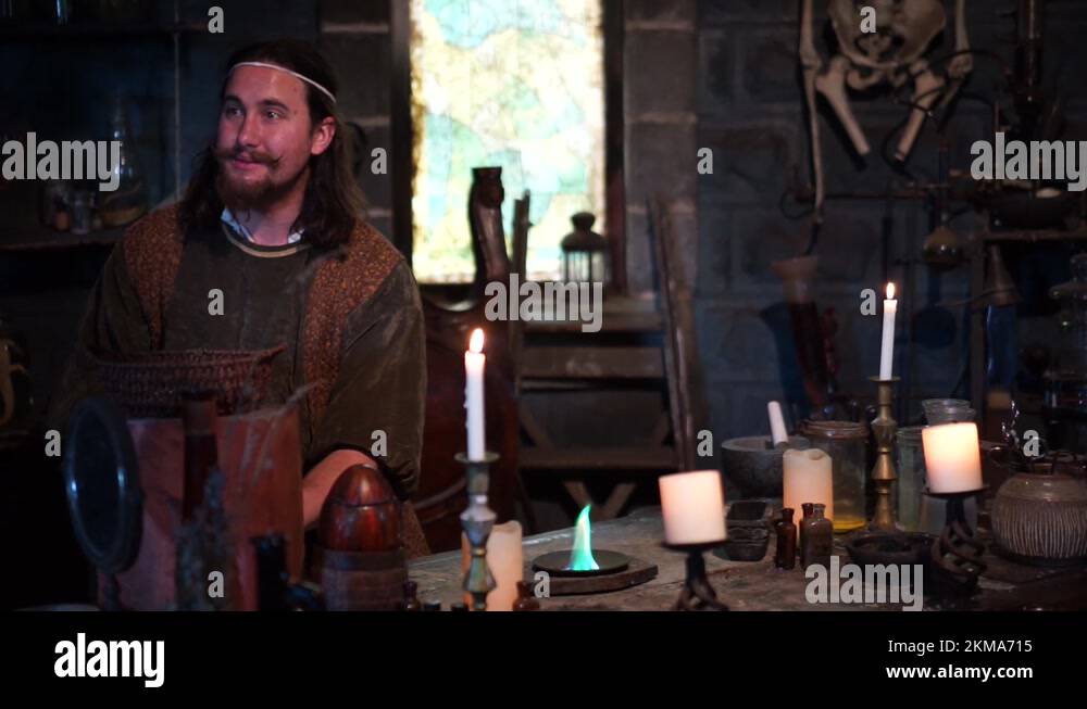 Magic Wizard Show with powder and flames at Medieval Inspired Museum ...