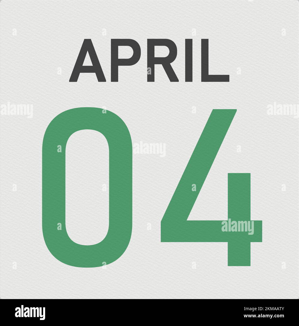 April 5 date behind crumpled paper page of a calendar, 3d animation ...