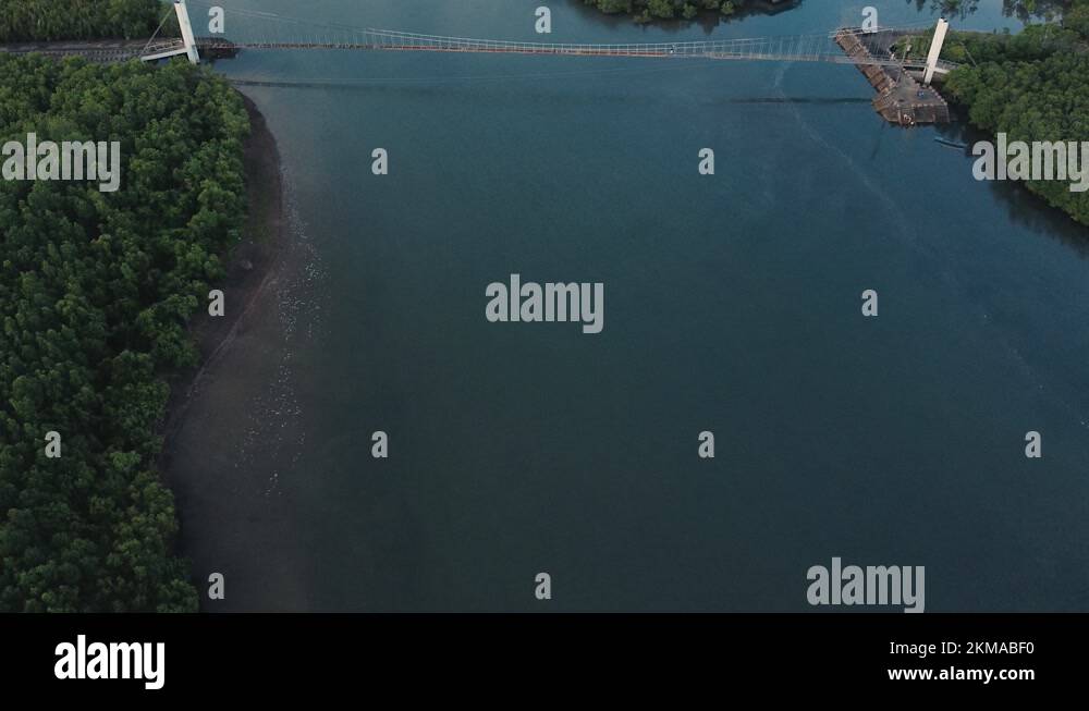 Bridge over the ocean surrounded by mangroves Manito, Albay ...