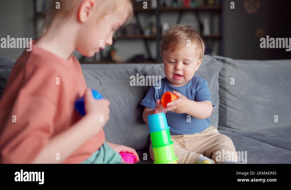 Brother sister sibling playing together Stock Videos & Footage - HD and ...
