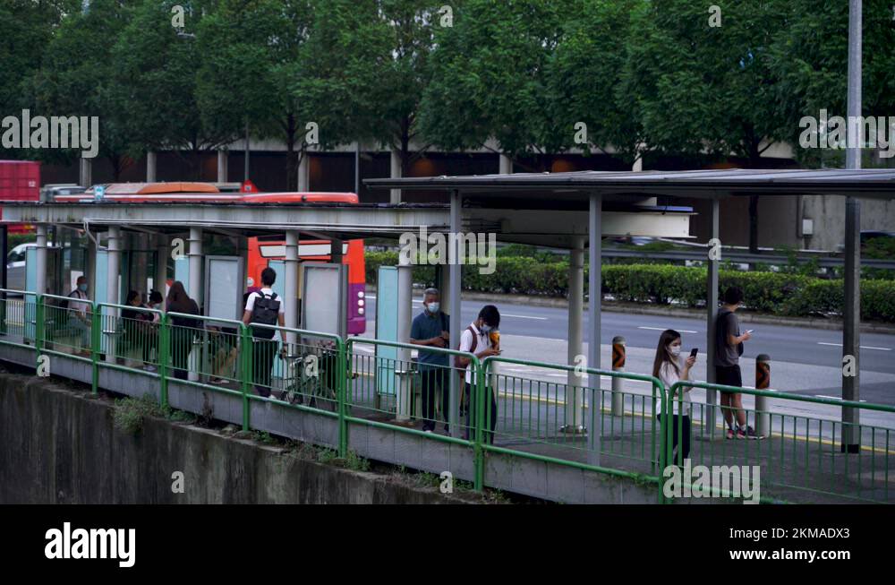 People waiting bus stop with bus Stock Videos & Footage - HD and 4K ...