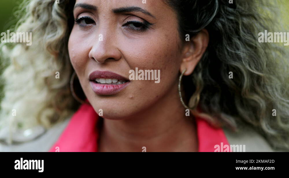 Woman reacting with indignation, person disgust objection in anger ...