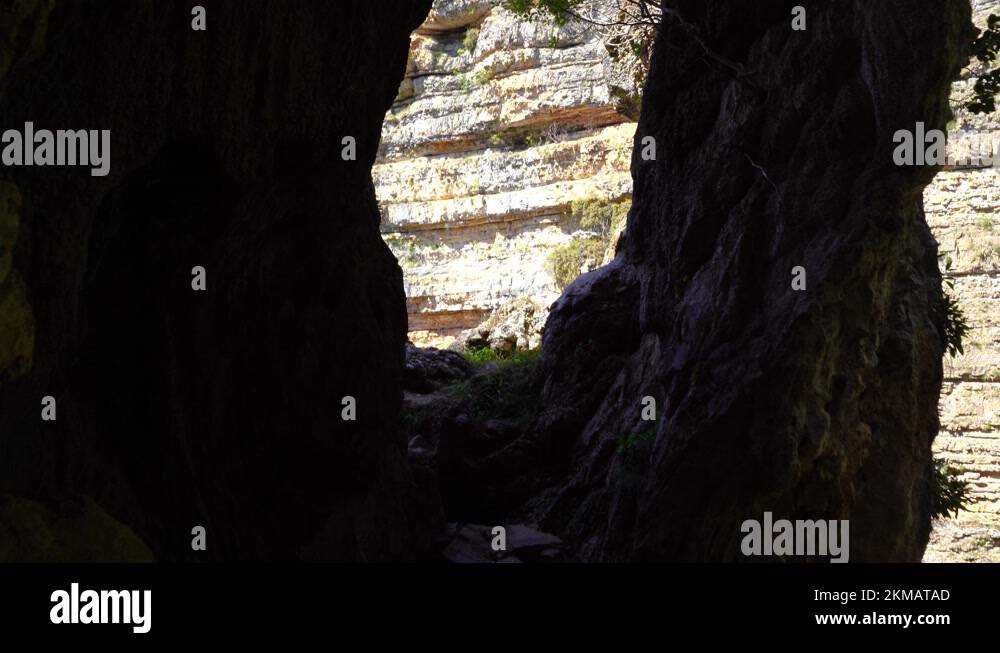 Limestone eroded by erosion creating beautiful shapes near canyons in ...