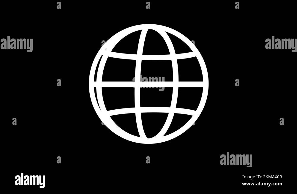Wire Globe Animation for Digital World Illustration - Seamless Loop ...