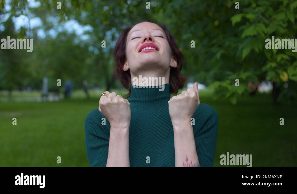 Woman shows yes sign. Gestures and Language of body Stock Video Footage ...