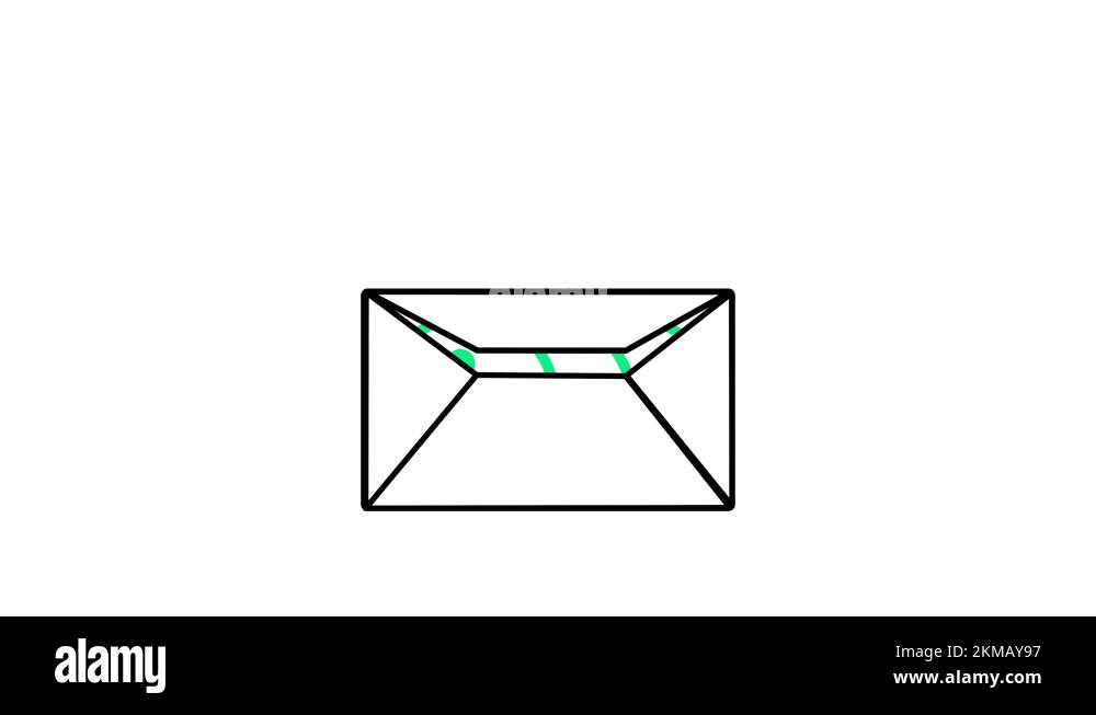 Sending Smile Emoticon into Envelope Mail animation on White Background ...