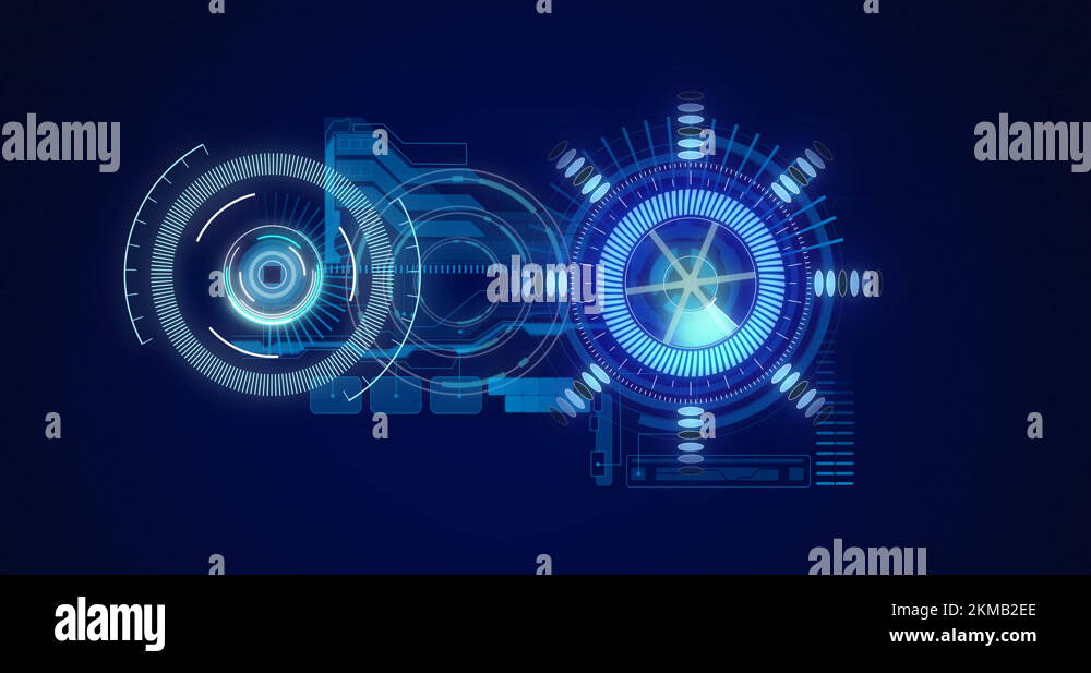 Animation of scopes scanning and data processing over digital screen Stock Video Footage - Alamy