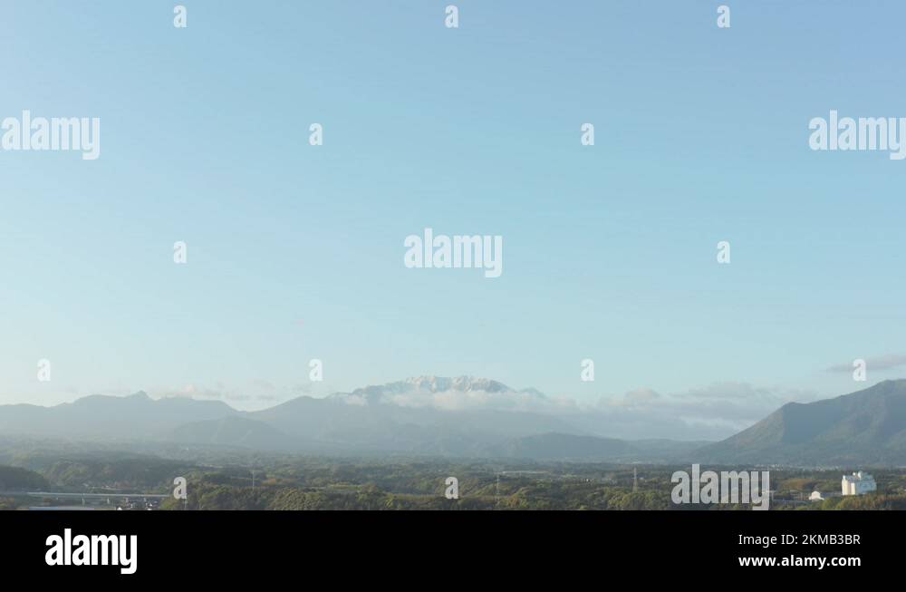 Mt Daisen and rural Tottori Japan, Aerial Tilt Reveal Stock Video Footage - Alamy
