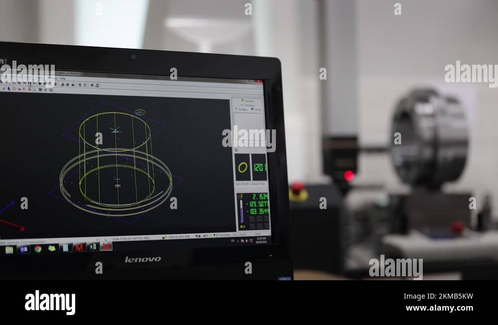 The Coordinate Measuring machine ,CMM probe measure dimension of the ...