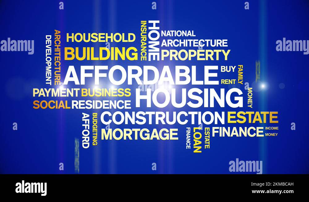 Affordable Housing animated word cloud,design animation kinetic ...