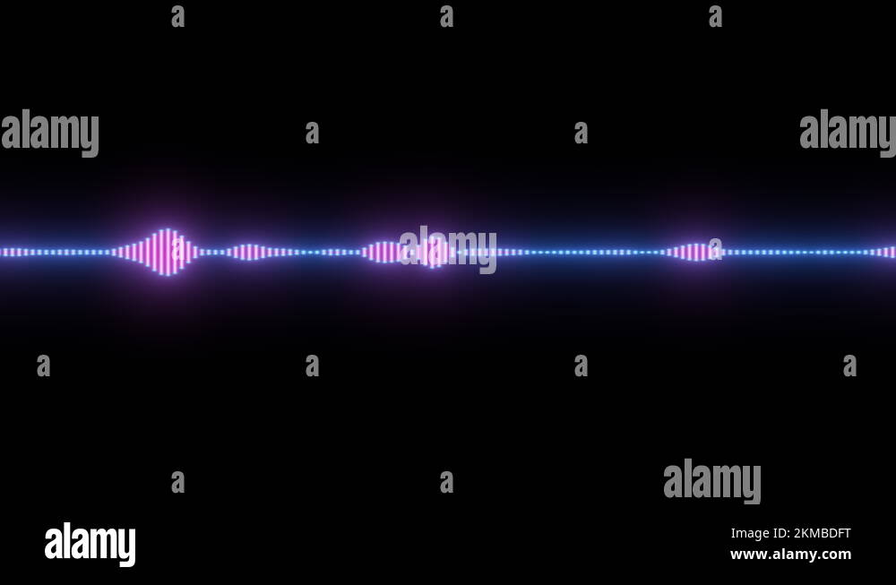 Neon Electronic Sound Wave, Rhythm Energy Animation DJ Element ...