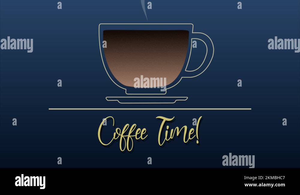 Slick and fun animated line-drawing motion graphic of a coffee cup ...