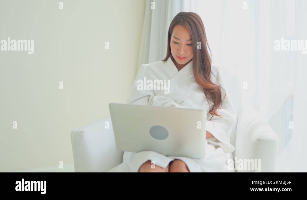 Working from anywhere, even a hotel room, and wearing a fluffy robe ...