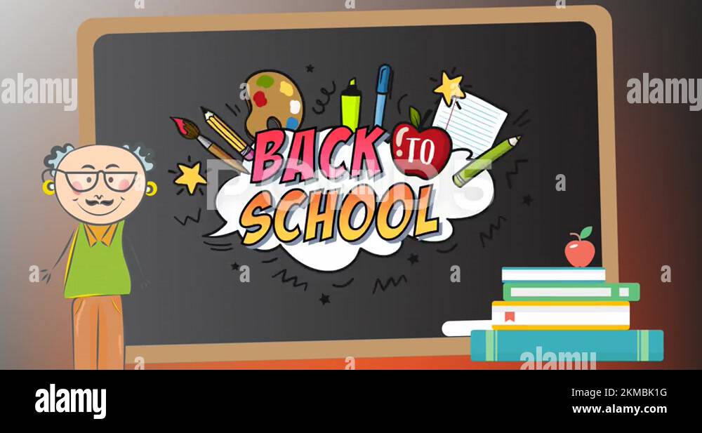 School blackboard cartoon illustration Stock Videos & Footage - HD and ...