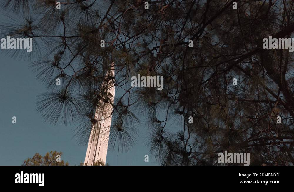 Faisal Mosque Pakistan Shot of the moon behind the towers #1 Stock ...