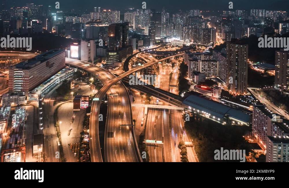 Highway cloverleaf interchange intersection (junction) with ramps ...