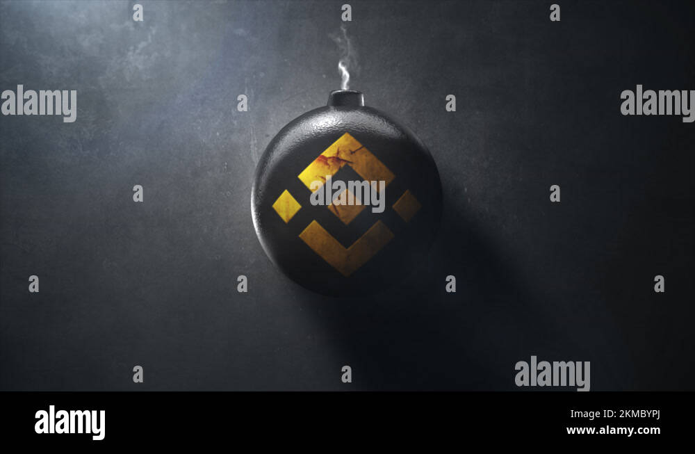 Binance Coin Cryptocurrency Realistic Bomb Explosion Logo Reveal ProRes ...