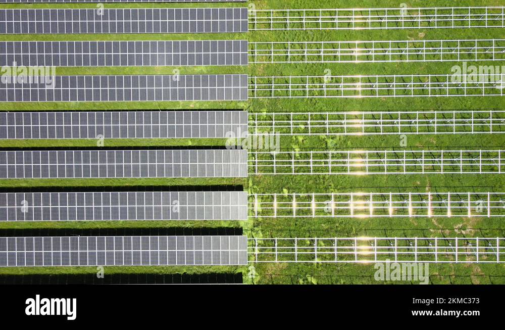 Extension of solar farm by creating more space and base for ...