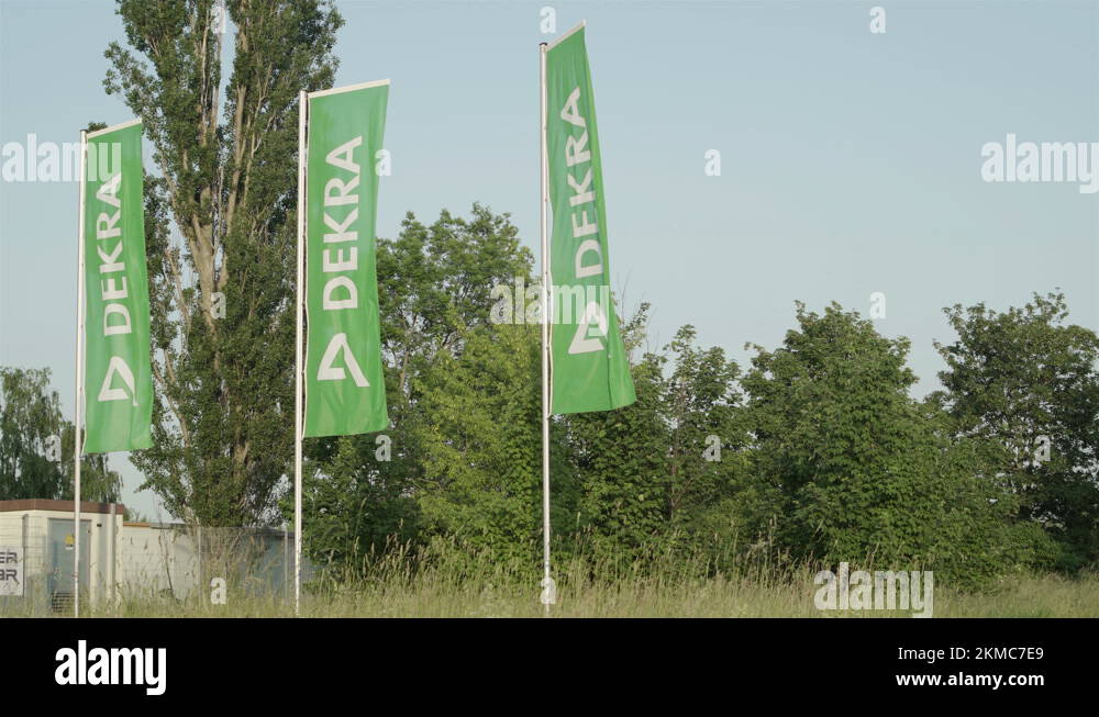 Dekra German Vehicle Inspection Company Flags Flying Editorial Stock ...