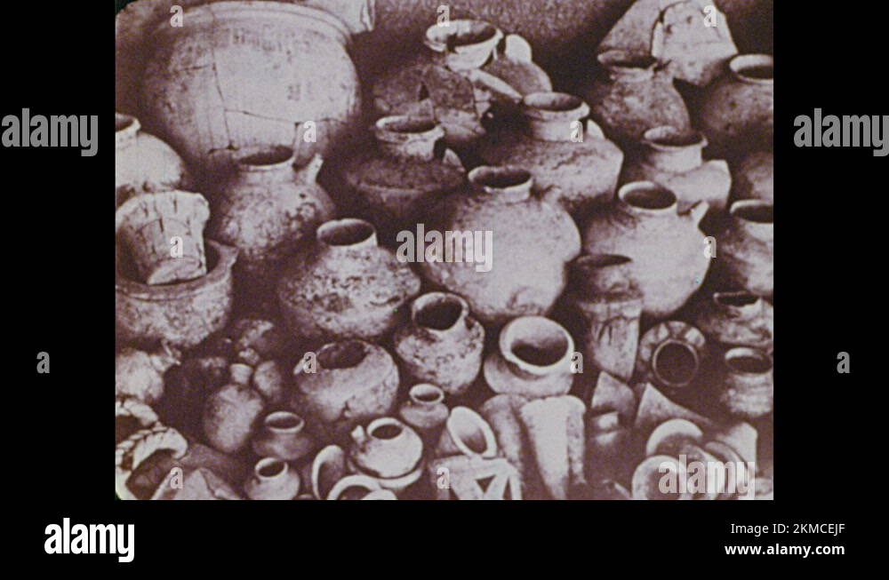 1970s: Silver bracelet. Clay pots. People build brick wall. Brick wall ...