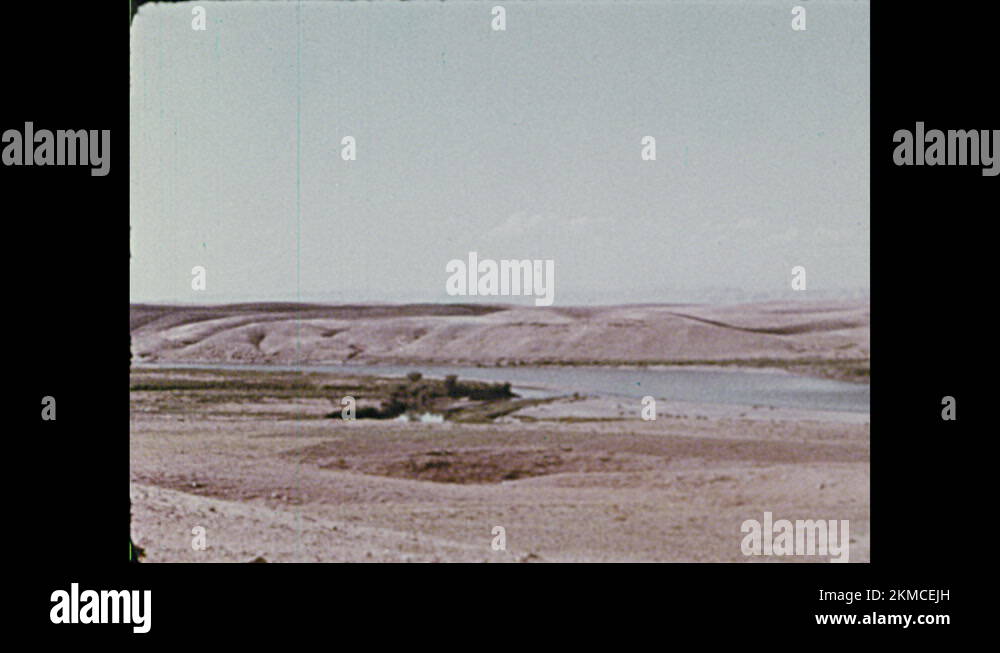 1970s: Desert landscape. Barren landscape of Fertile Crescent. Field ...