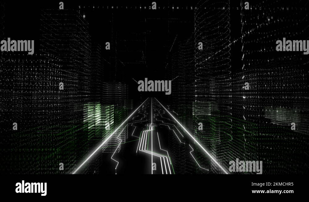 A journey simulation inside a virtual world. Appearance of the word ...