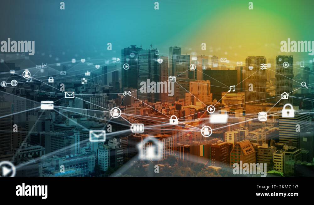 Communication network concept. Digital transformation Stock Video ...