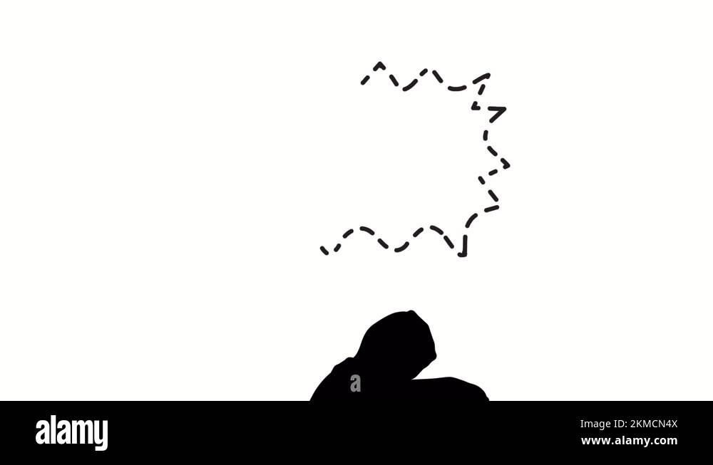 Poor man thinking of a home of his own 4K Animation Stock Video Footage ...